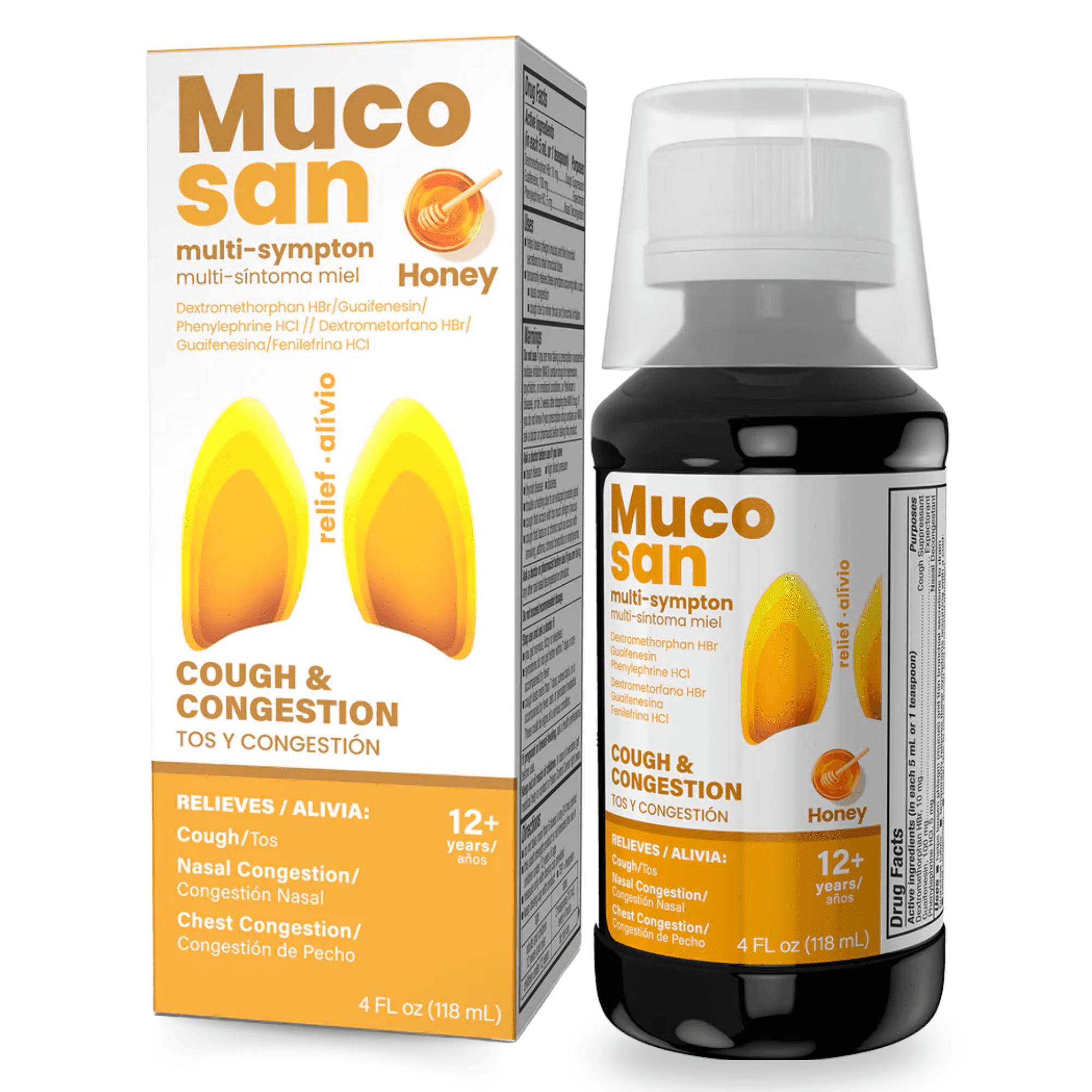 Menper Mucosan Herbal Syrup – Honey-Flavored Wellness Support – 4 fl oz ...