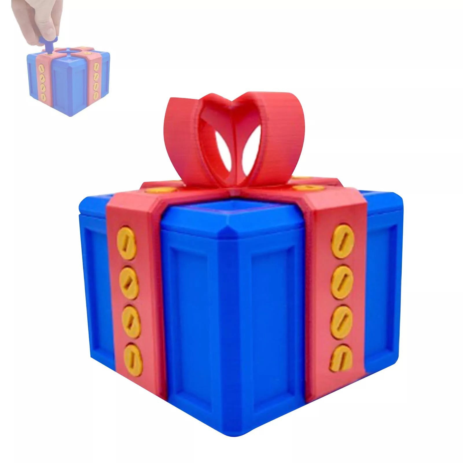 Menrecid Annoying Gift Box with Screws - Large Prank Screw Box, 3D ...