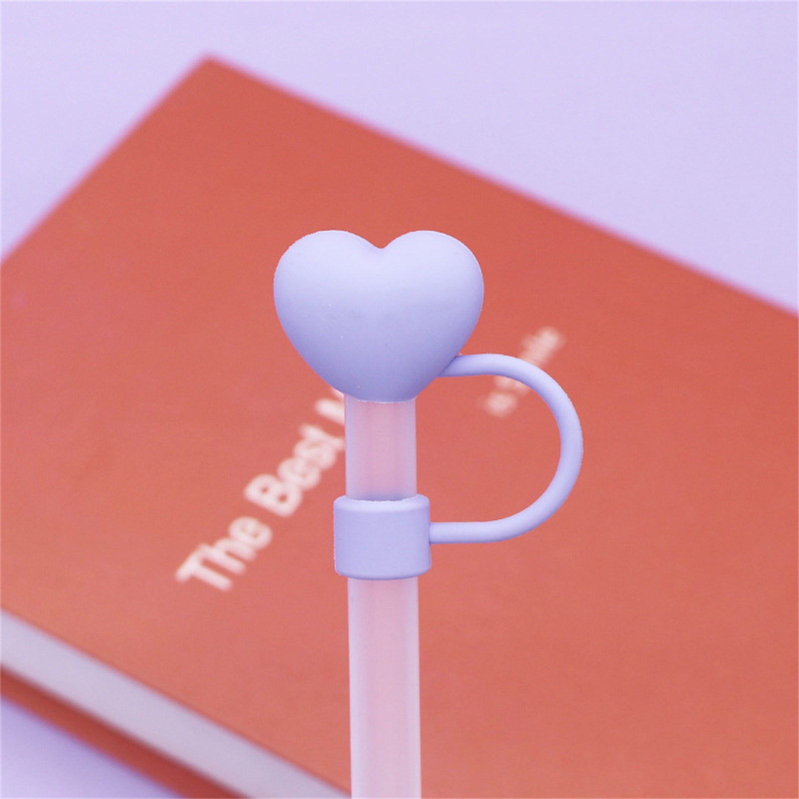 Menrkoo 10Mm Large Calibers Straw Soft Rubber Heart-Shaped Straw ...