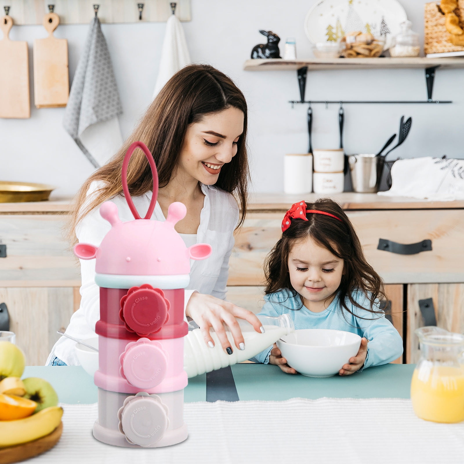 Menrkoo 4 Stackable Milk Powder Dispenser Dispenser Non-Spill Travel ...