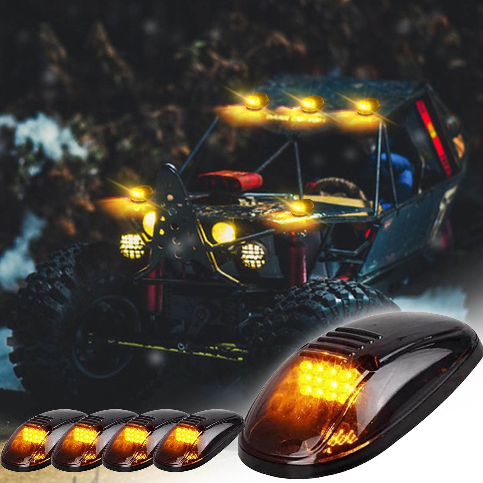 Menrkoo 5Pc Car Roof Lighting Each Containing 9 Light Beads Improved ...