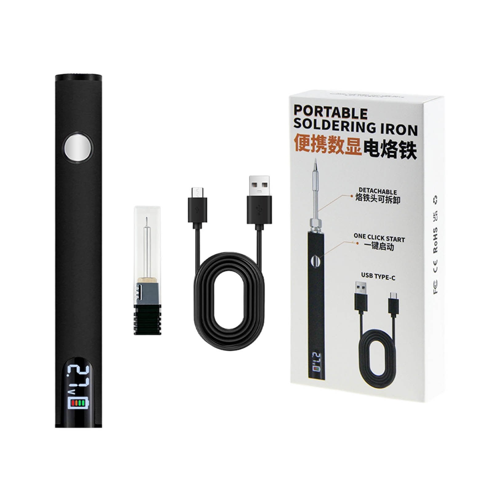 Menrkoo Convenient Usb Soldering Iron Usb Cable Burning Pen Led Display ...