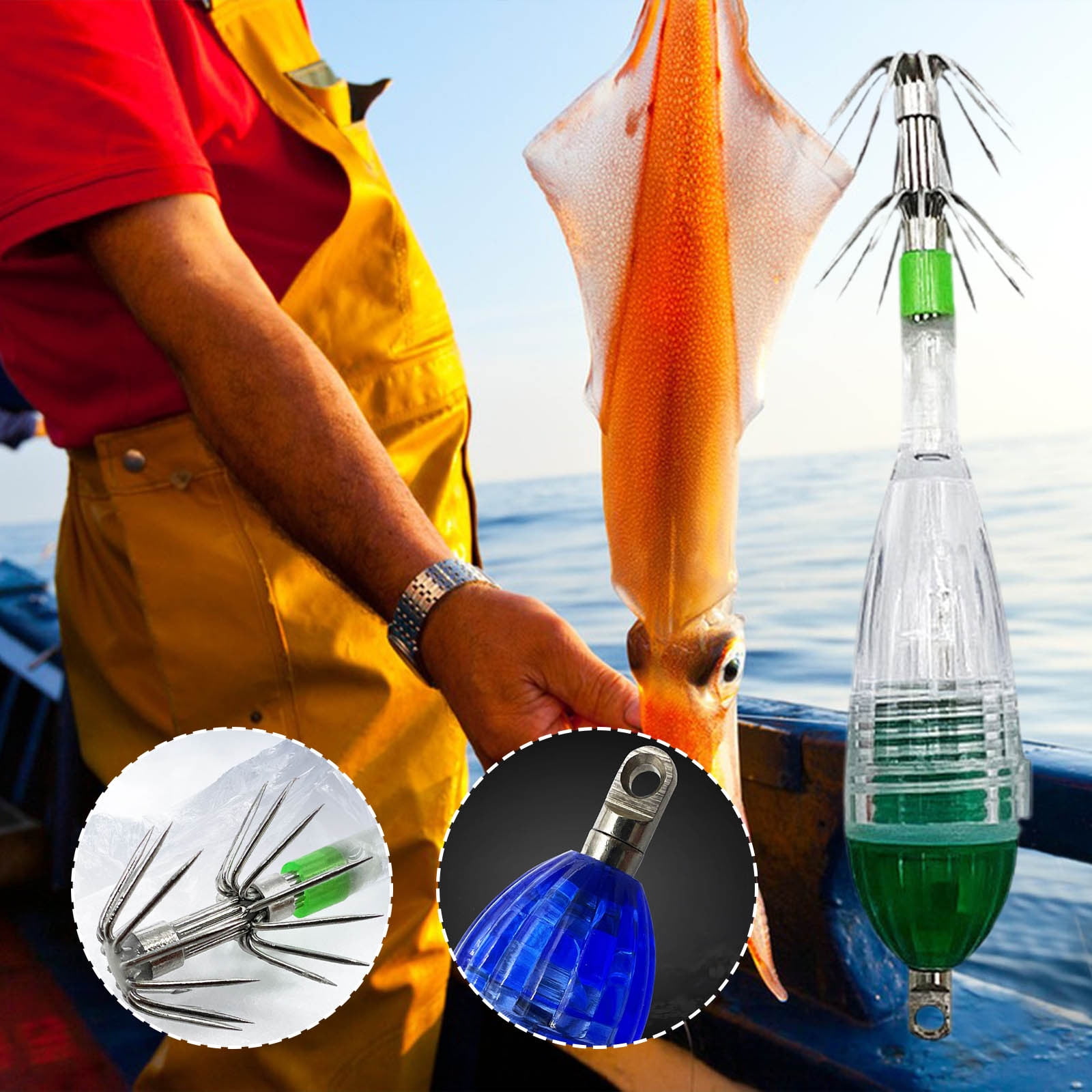 Menrkoo Fishing Light Deeps Sea Squid Led Underwater Fishing Light Fast ...