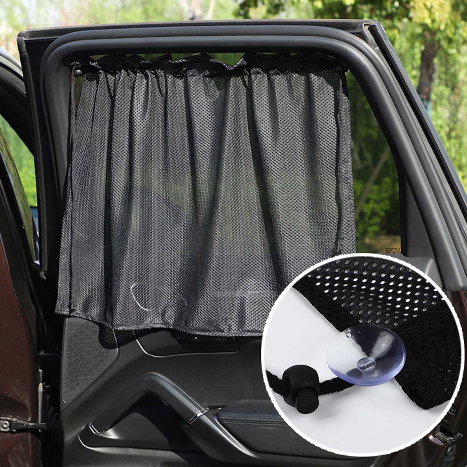 Menrkoo Foldable Automotive Window Shades, Mesh Black, 27.56 x 19.69 ...