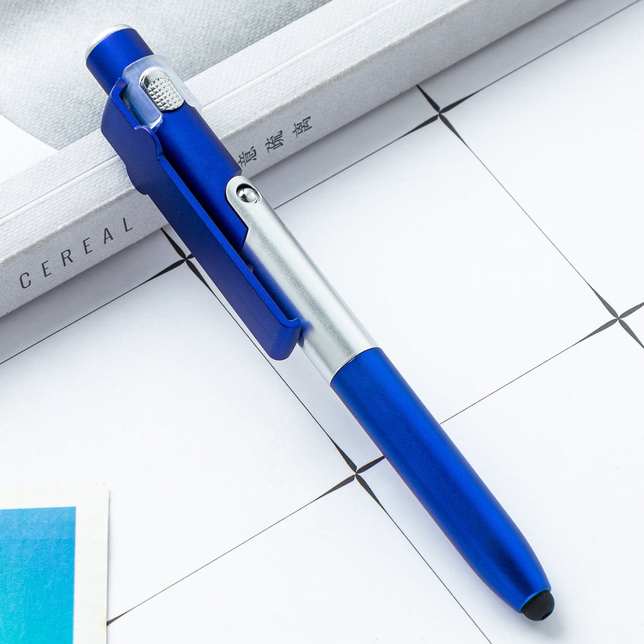 Menrkoo Multifunctional Ballpoint Pen 4-In-1 Writing Pen With Styluspen ...