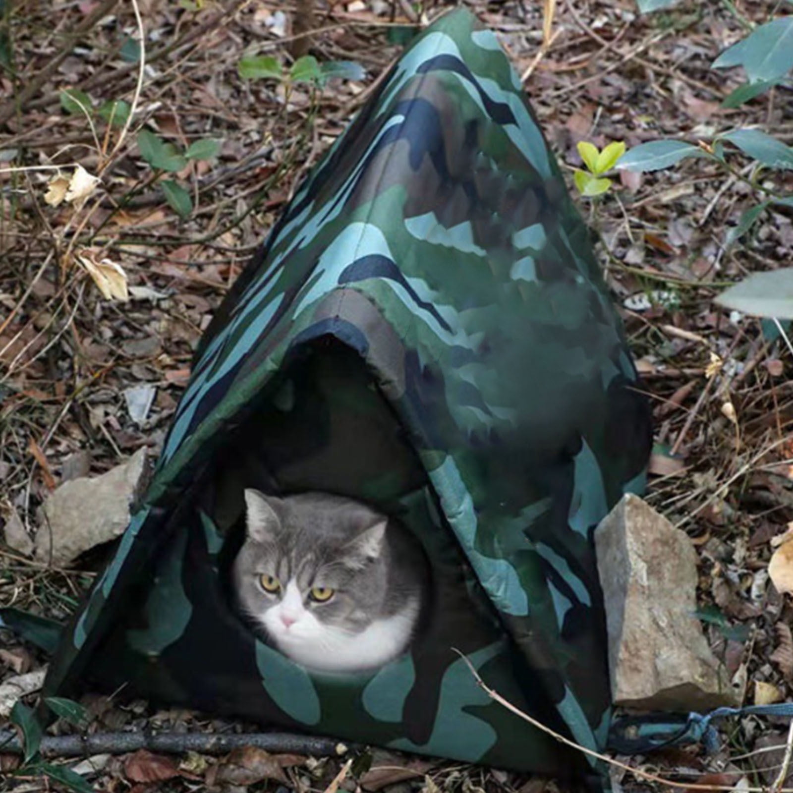 Menrkoo Outdoor Cats House Outdoor Waterproof Pet Kennel Cold-proof ...