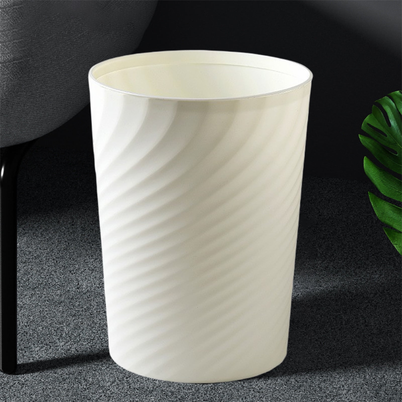 Menrkoo Scandinavian-Design Threaded Waste Basket - Open-Top 12L ...