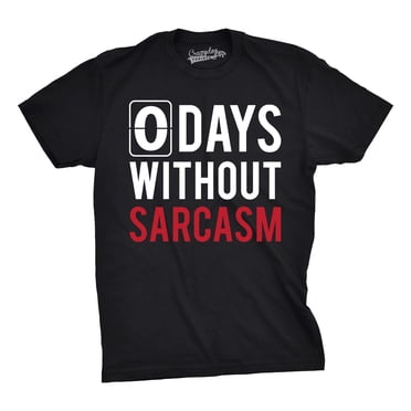 Mens Chance Of Sarcasm T Shirt Funny Weather Report Funny Humor Novelty ...