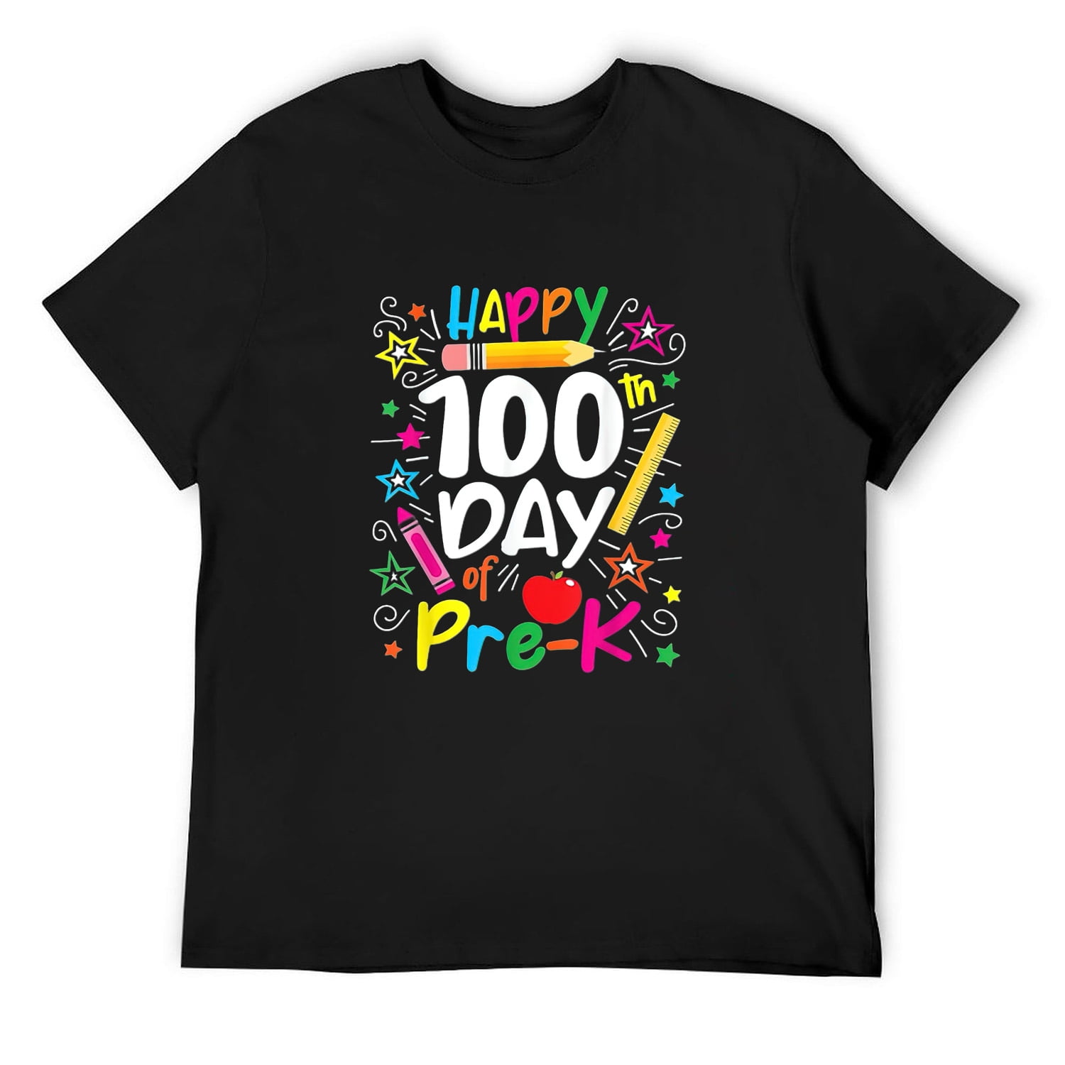 Mens 100Th Day Of School 100 Days Pre-K Teachers Kids Parents T-Shirt ...