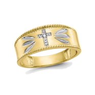 Mens Stainless Steel 8mm Polished Checkered Pattern Ring - Walmart.com