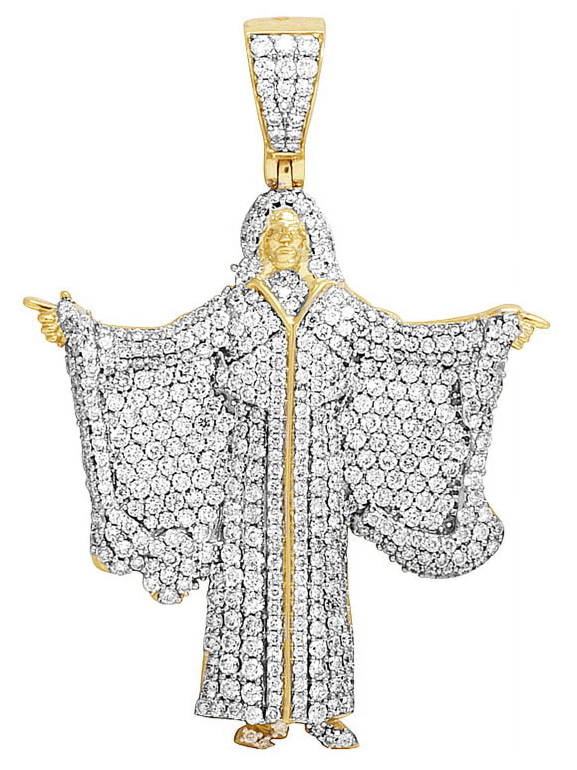 Mens 10K Yellow Gold Iced Out WWE Wrestler Ric Flair Charm Pendant 1 ...