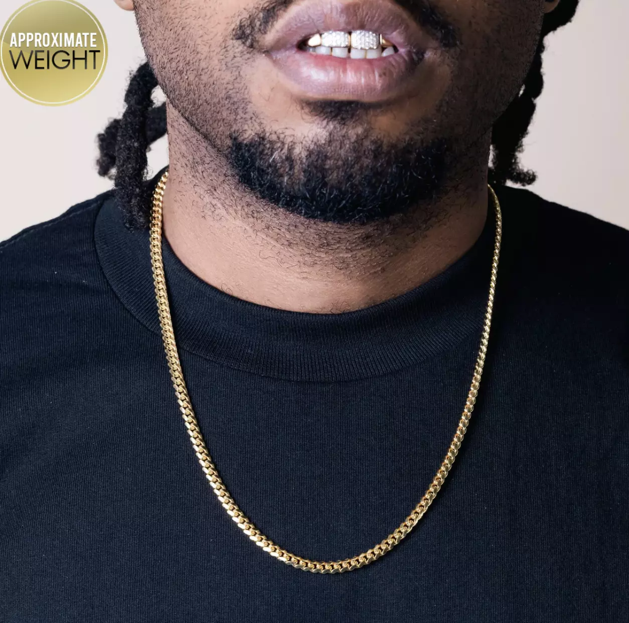 Mens 14k Gold Plated Solid 925 Sterling Silver Miami Cuban Chain 2-7mm Necklace - Walmart.com