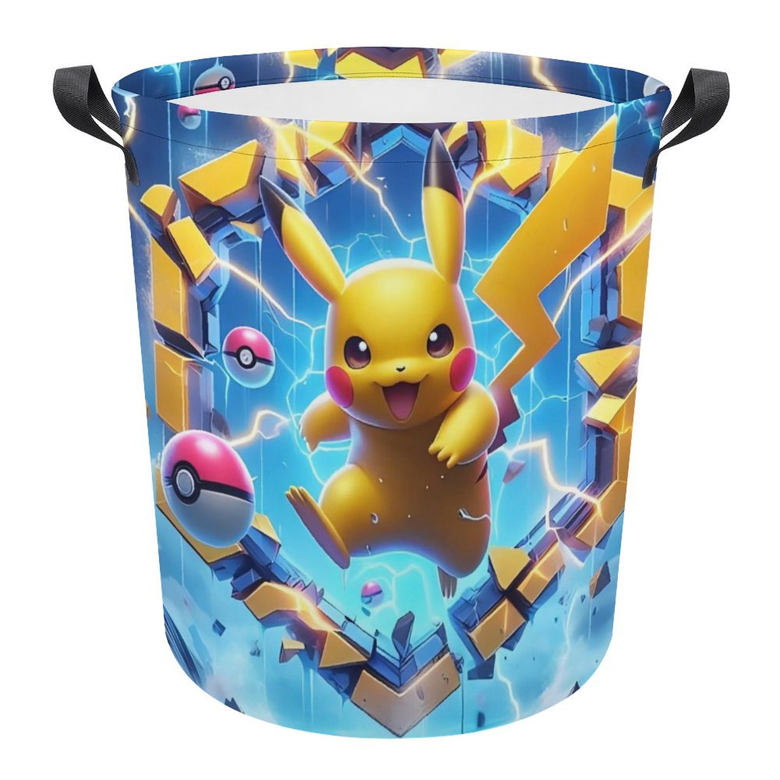 Pokemon Pikachu Laundry basket gift toy storage foldable wardrobe ...