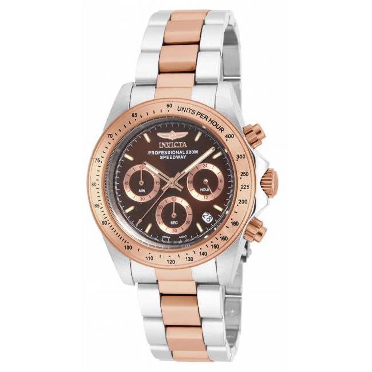 Mens 17029 Speedway Quartz Chronograph Brown Dial Watch - Brown ...