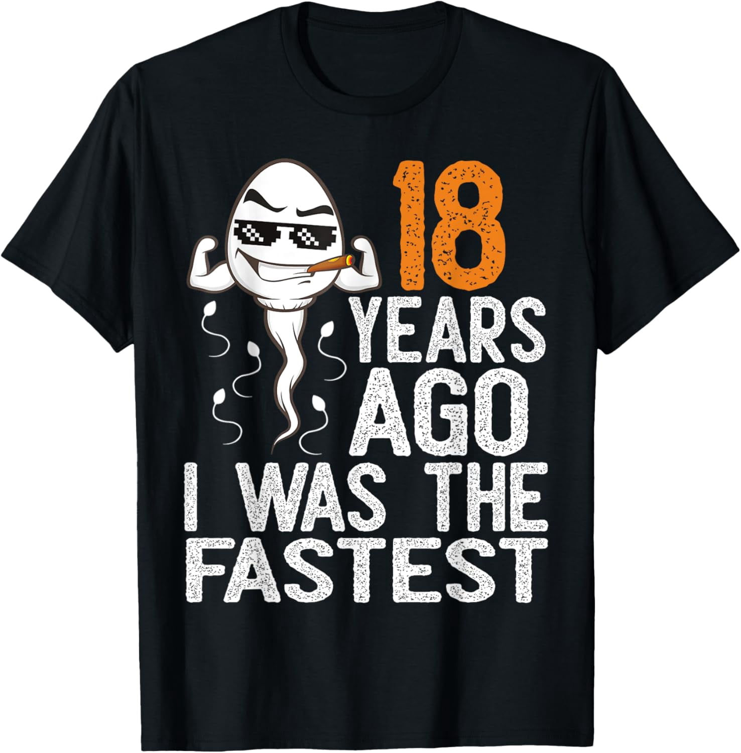 Mens 18th Birthday Gag dress 18 Years Ago I Was The Fastest T-Shirt ...