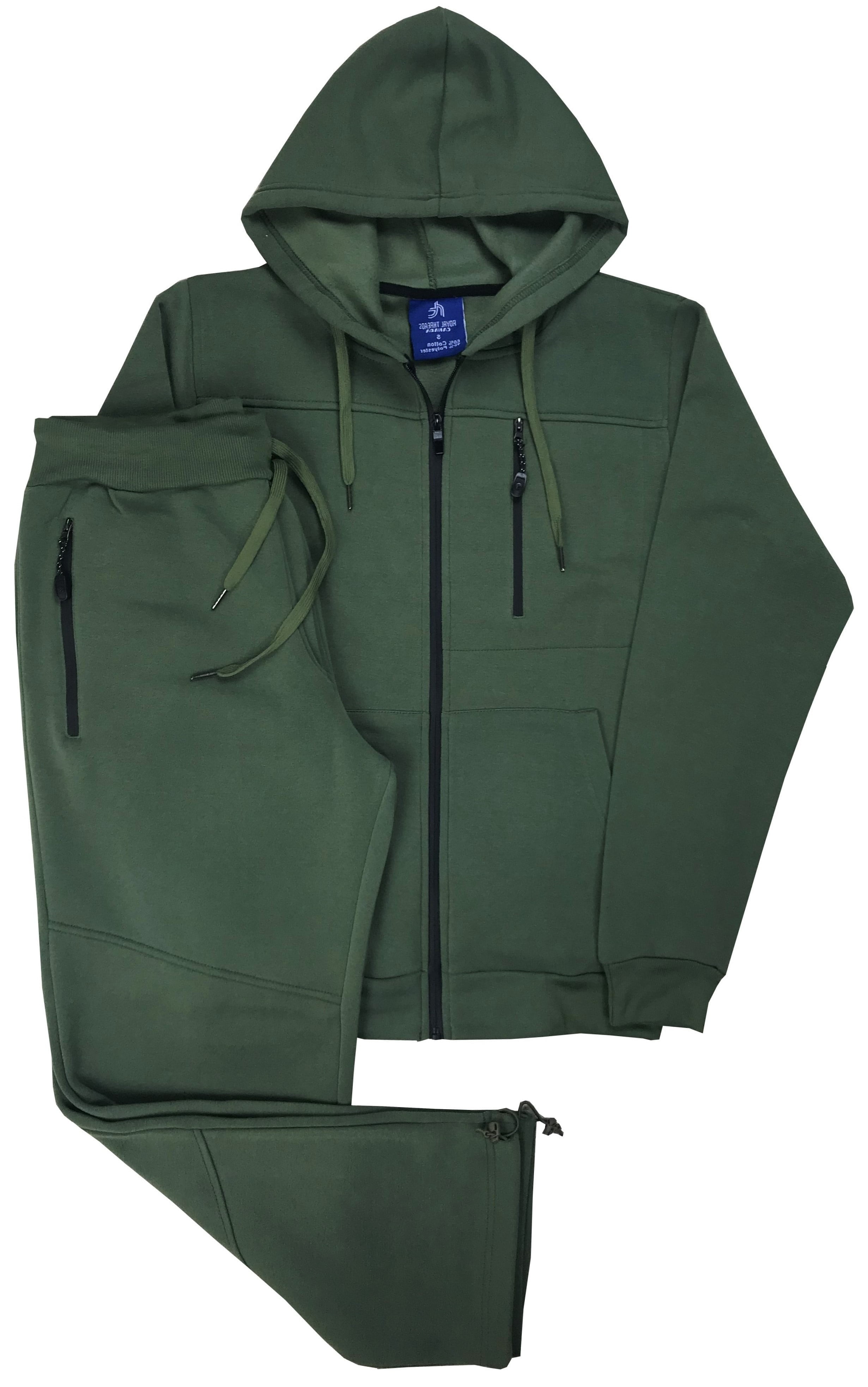 Mens 2-Piece Tech Fleece Sweatsuit Jogging suit Sweat Jacket Sweatpants ...