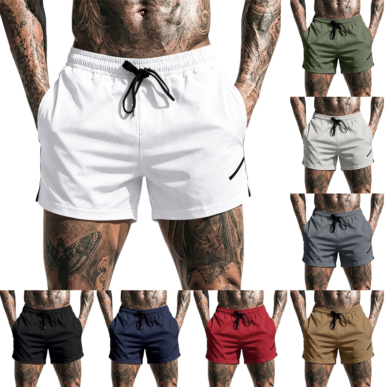 Mens 3 Inch Athletic Workout Short Mens Running Shorts Loose Fit ...