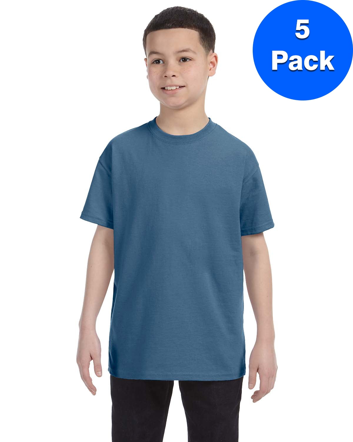Mens 5.3 oz. Heavy Cotton T-Shirt 5 Pack - Walmart.com