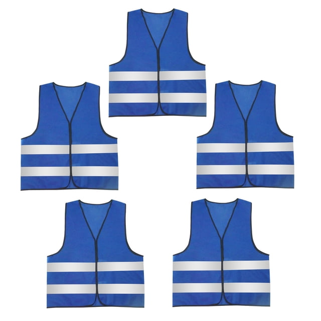 Mens 5 Pack High Visibility Reflective Vest Hi-vis Bright Construction ...