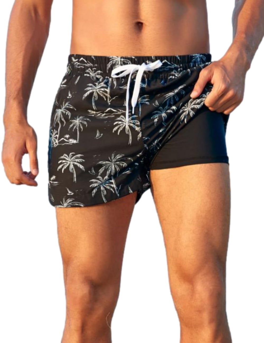 Mens 5" Short Swim Trunks Quick Dry Swim Shorts with Pockets Swimming ...