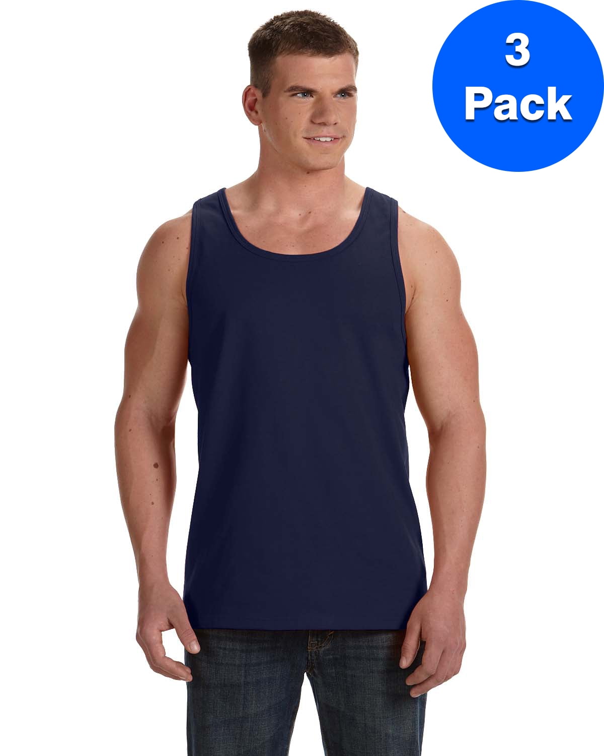 Mens 5 oz 100% Heavy Cotton HD Tank 39TKR (3 PACK) - Walmart.com