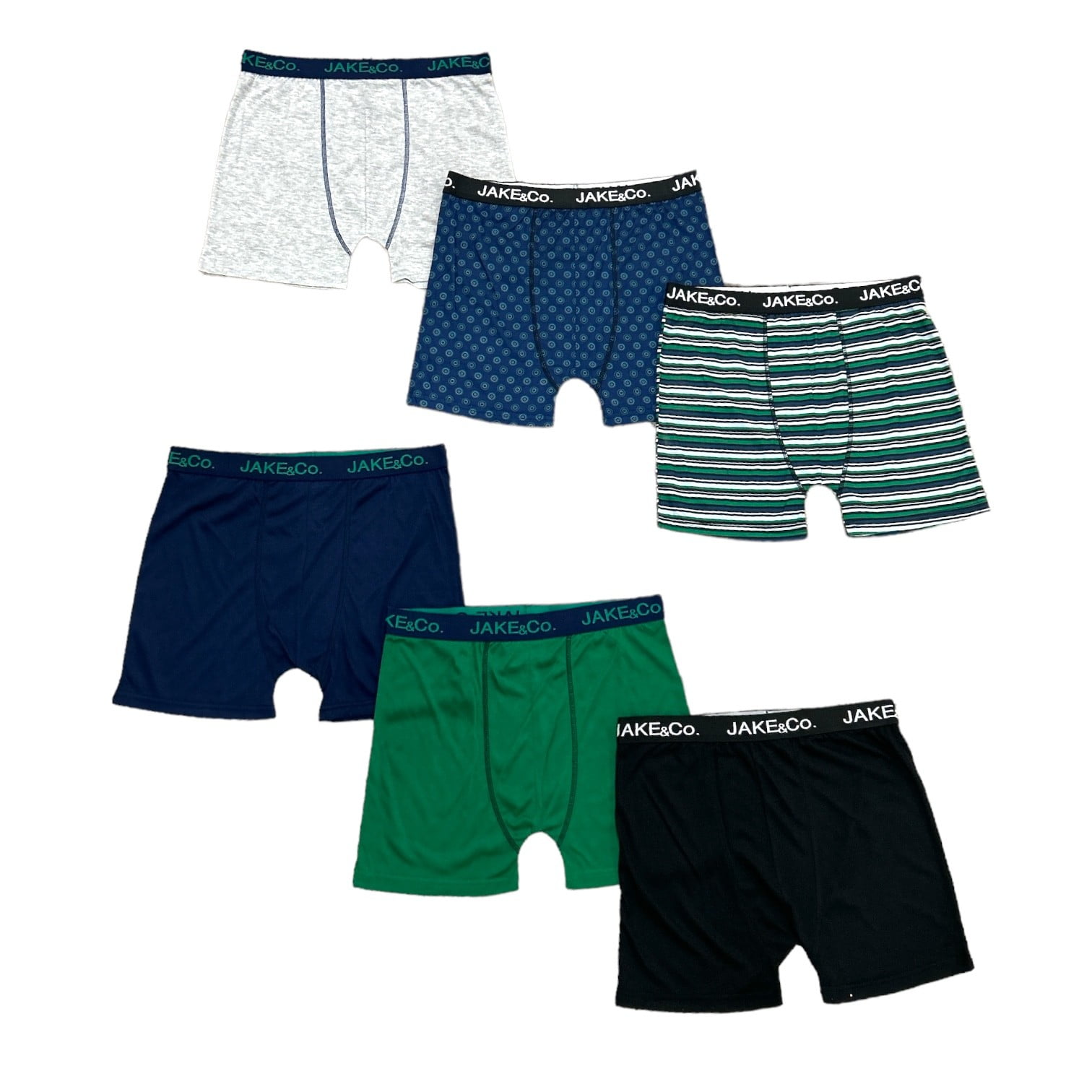 Mens 6 Pack Boxer Briefs - Super Soft Fit - Walmart.com