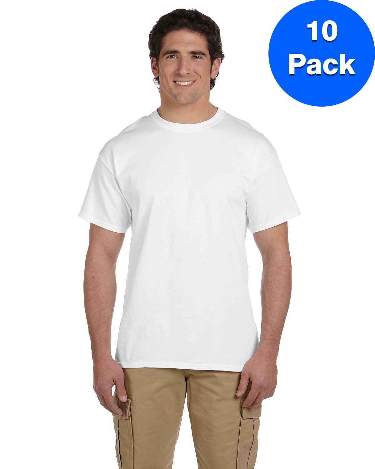 Mens 6 oz. Ultra Cotton T-Shirt 10 Pack - Walmart.com