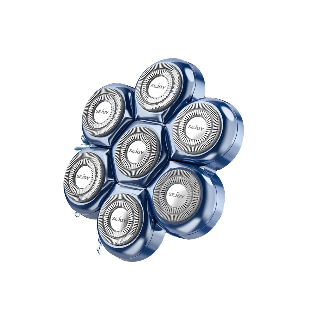 Mens 7 Blade Razor Replacement Shaving Heads Floating Washable Electric ...