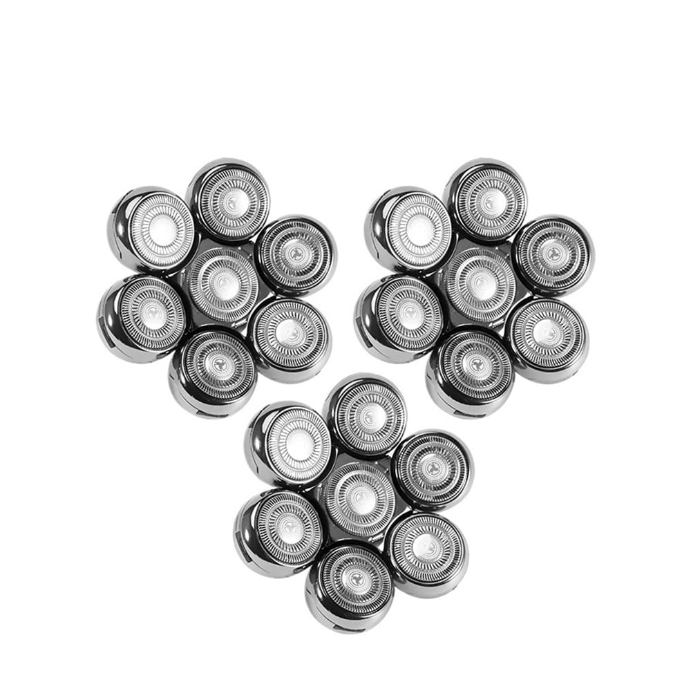 Mens 7 Blade Razor Replacement Shaving Heads Floating Washable Electric ...