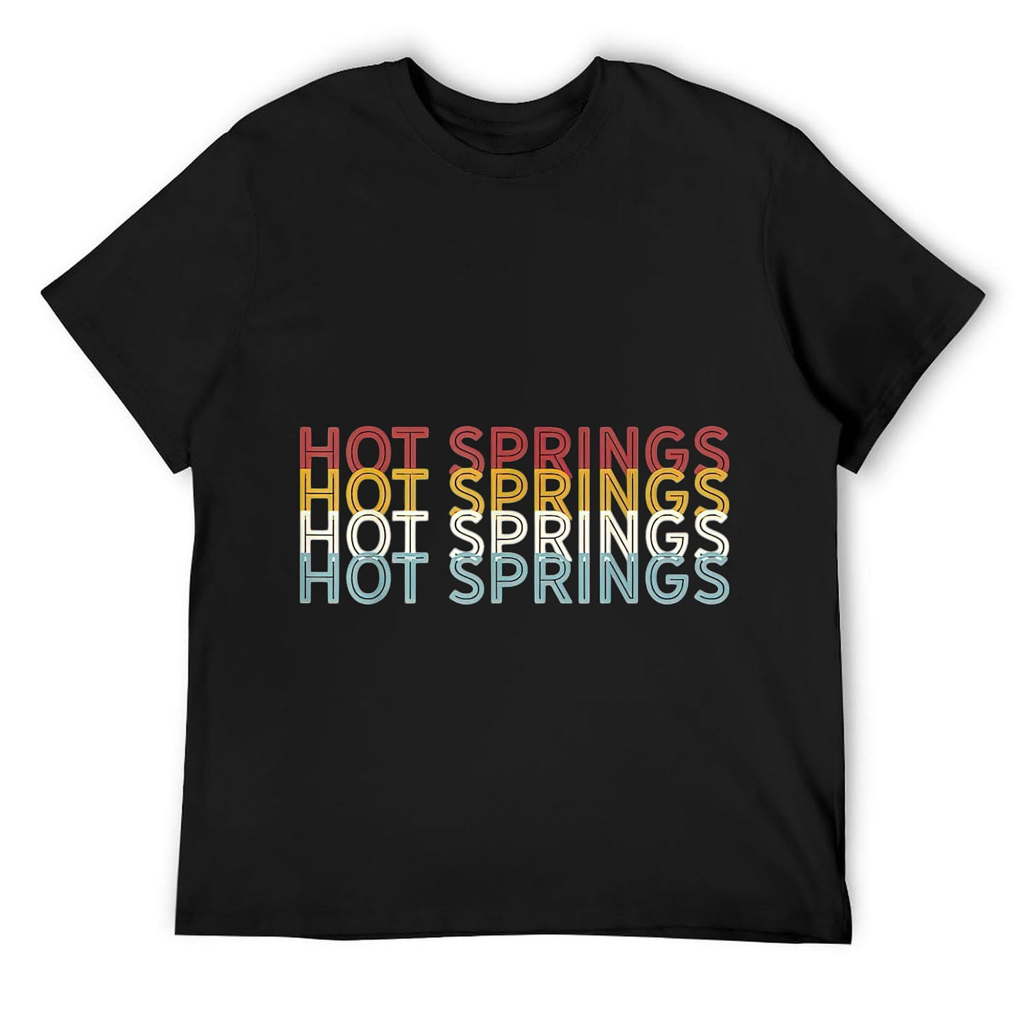 Mens 70's USA - Retro Vintage Hot Springs National Park T-Shirt Black ...