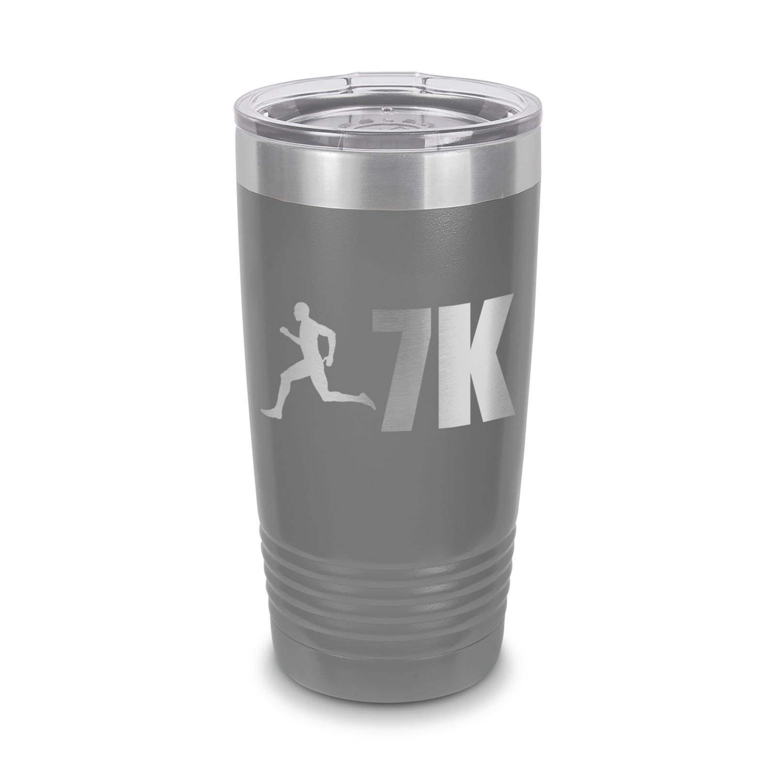 Mens 7K Tumbler 20 oz - Laser Engraved w/ Clear Lid - Stainless Steel ...