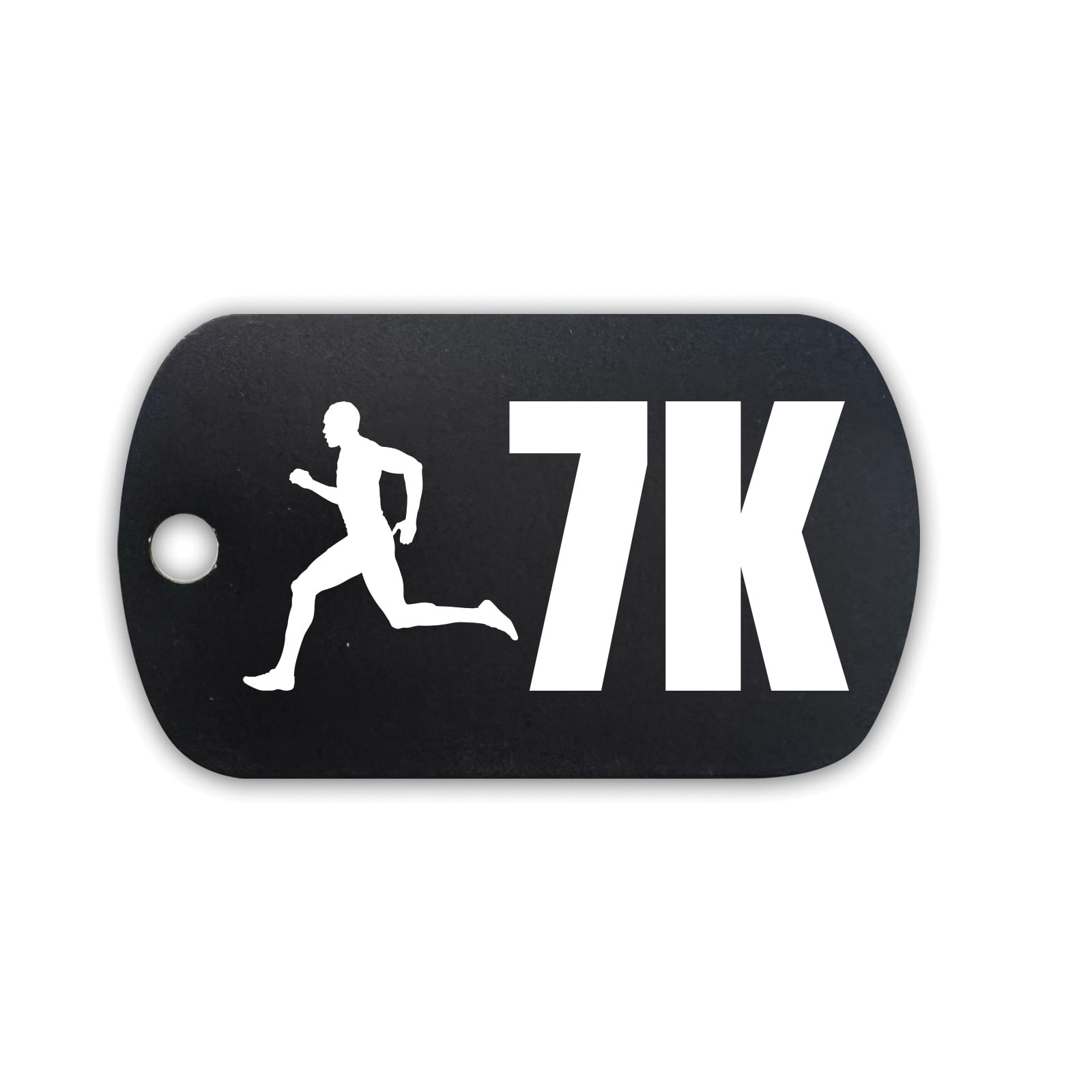 Mens 7K V2 GI Dog Tag Aluminum Keychain running runner men boy - Black ...