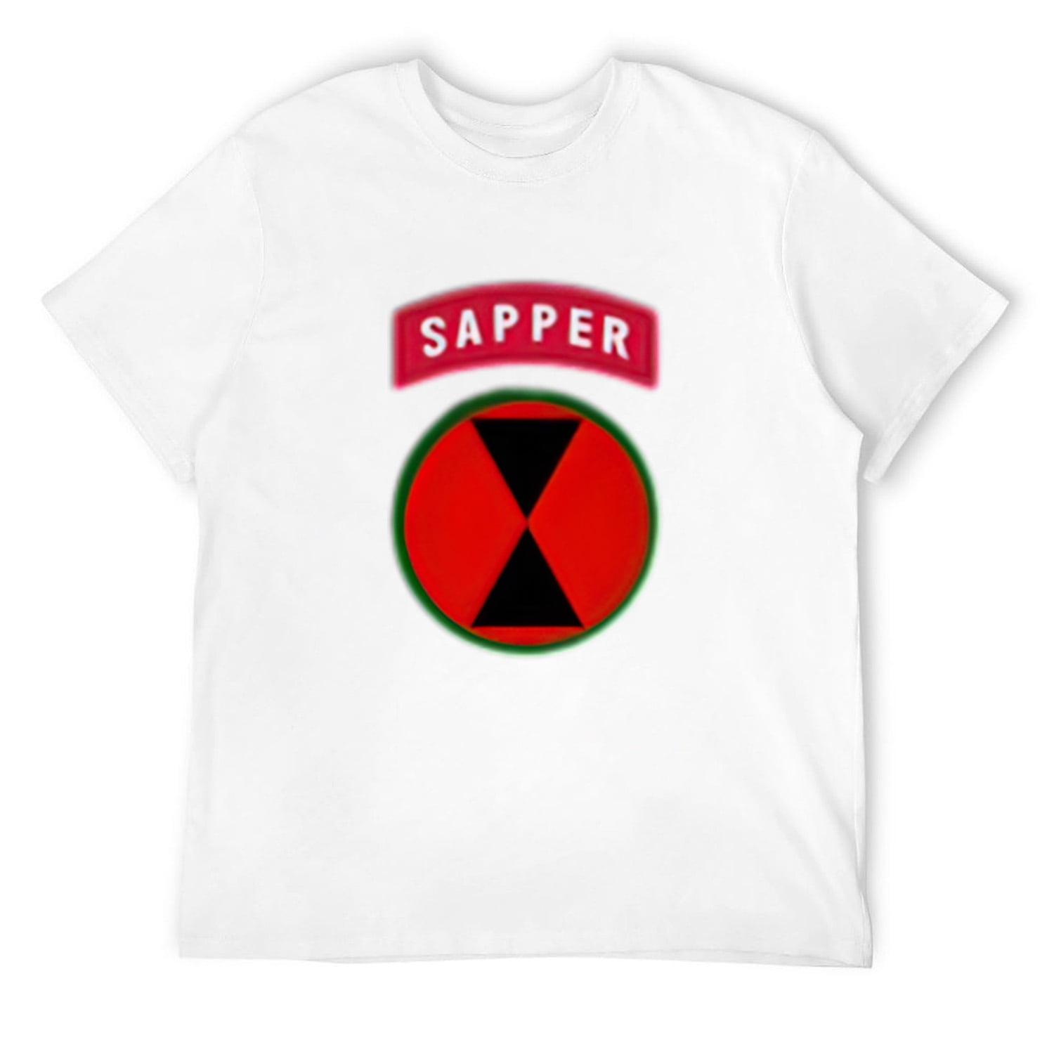 Mens 7Th Infantry Division Patch - 7Th Id Sapper Tab T-Shirt White ...
