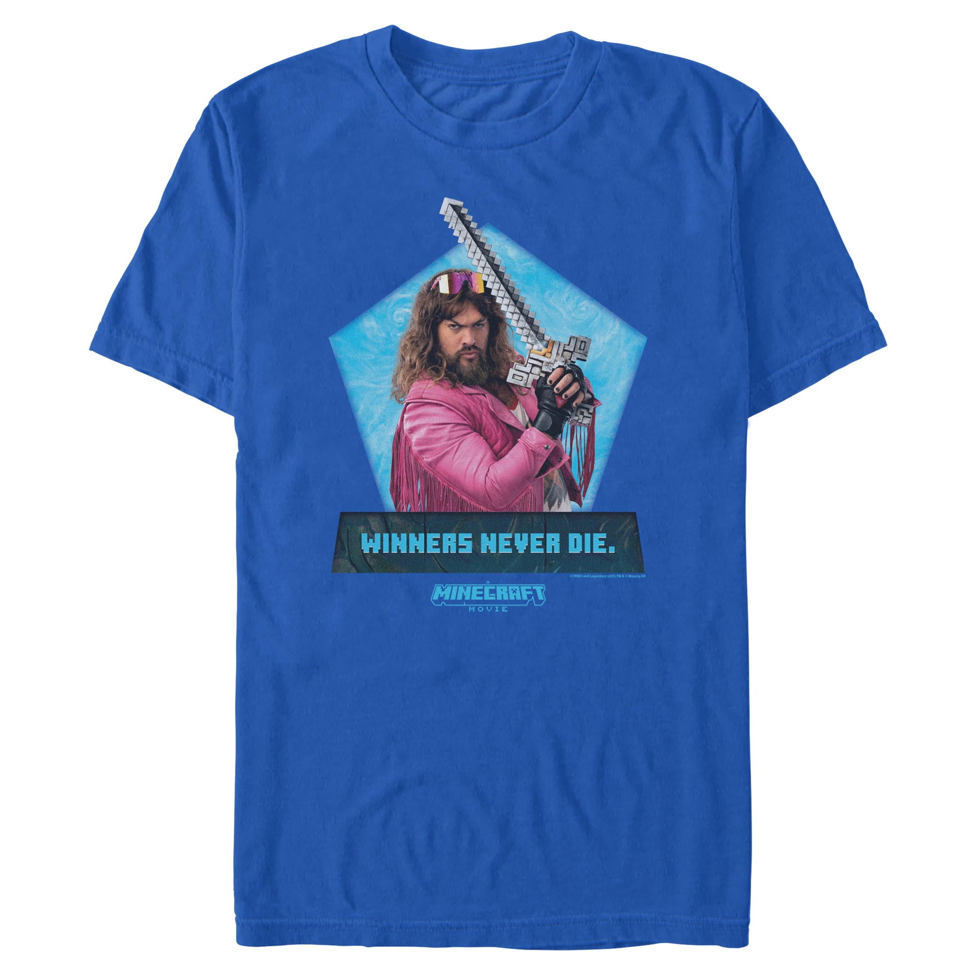 Mens A Minecraft Movie Garrett Winners Never Die Scene T Shirt ...