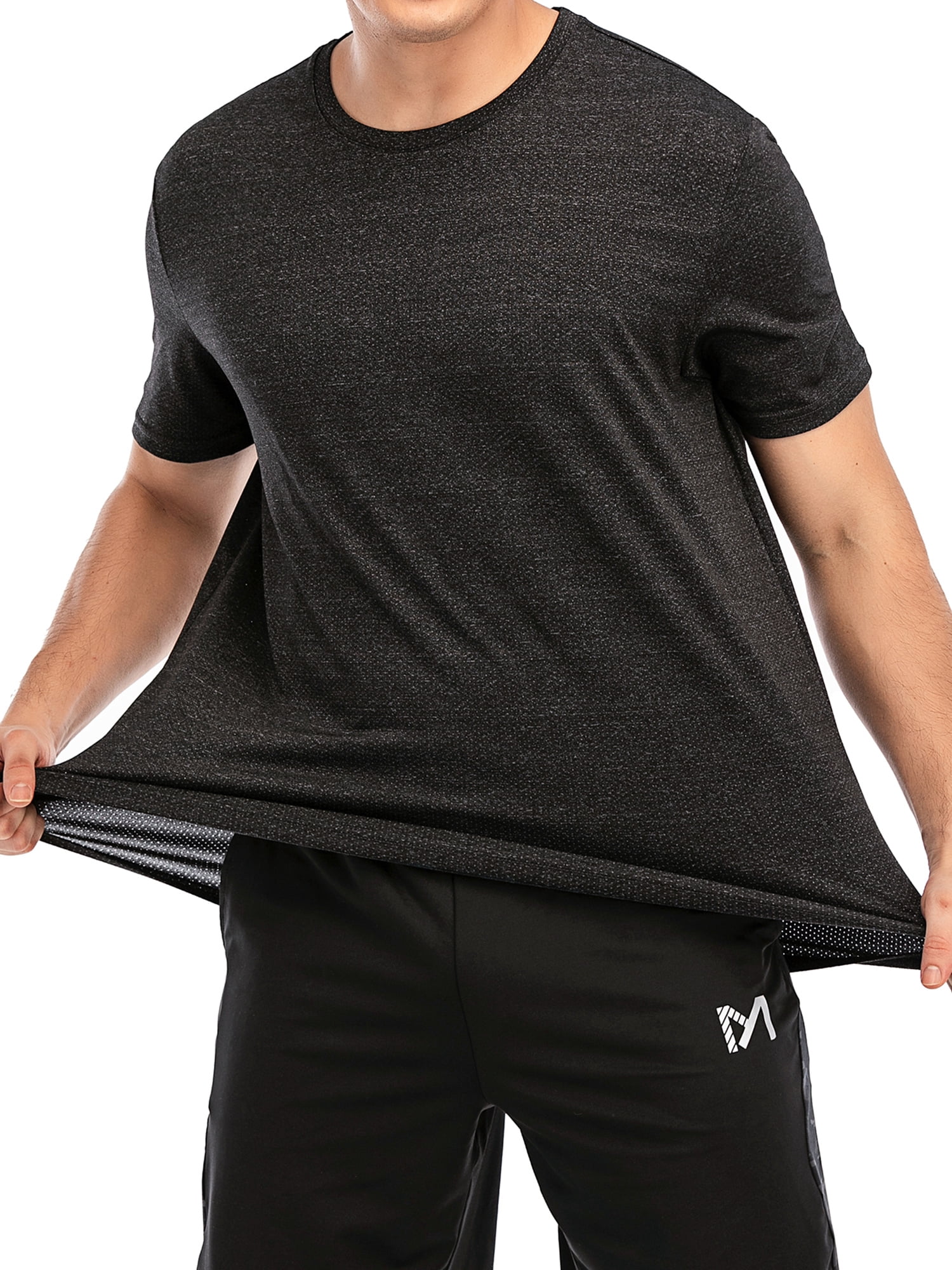 Mens Active Workout Shirts Quick Dry Crew Neck T Shirts,Athletic ...