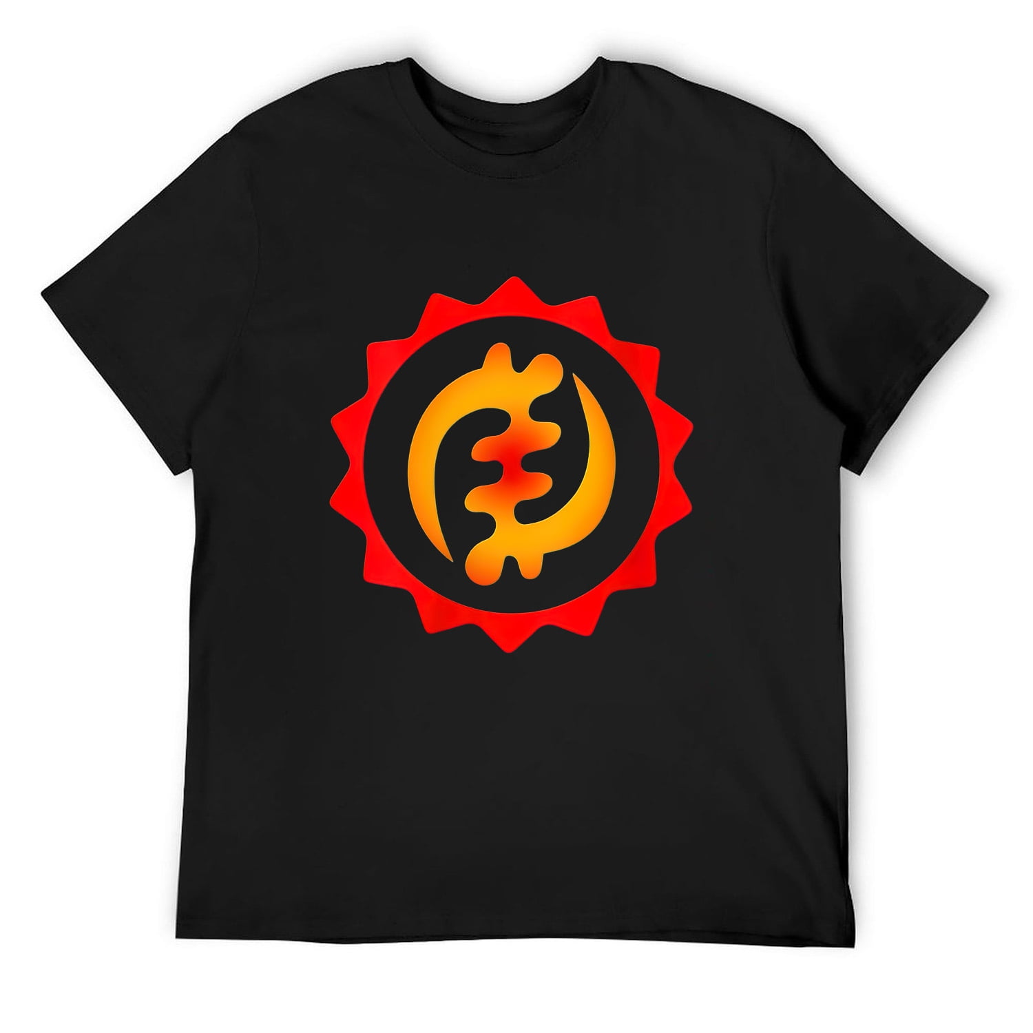 Mens Adinkra Symbols God Is King Nyame ohene Gift Adinkra Round Neck T ...
