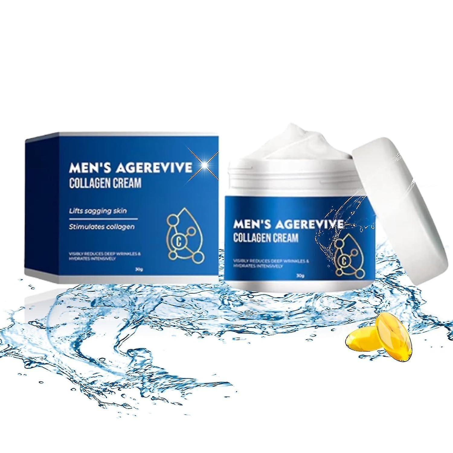 Mens Agerevive Collagen Cream, Collagen Men's Anti-aging Wrinkle Cream ...