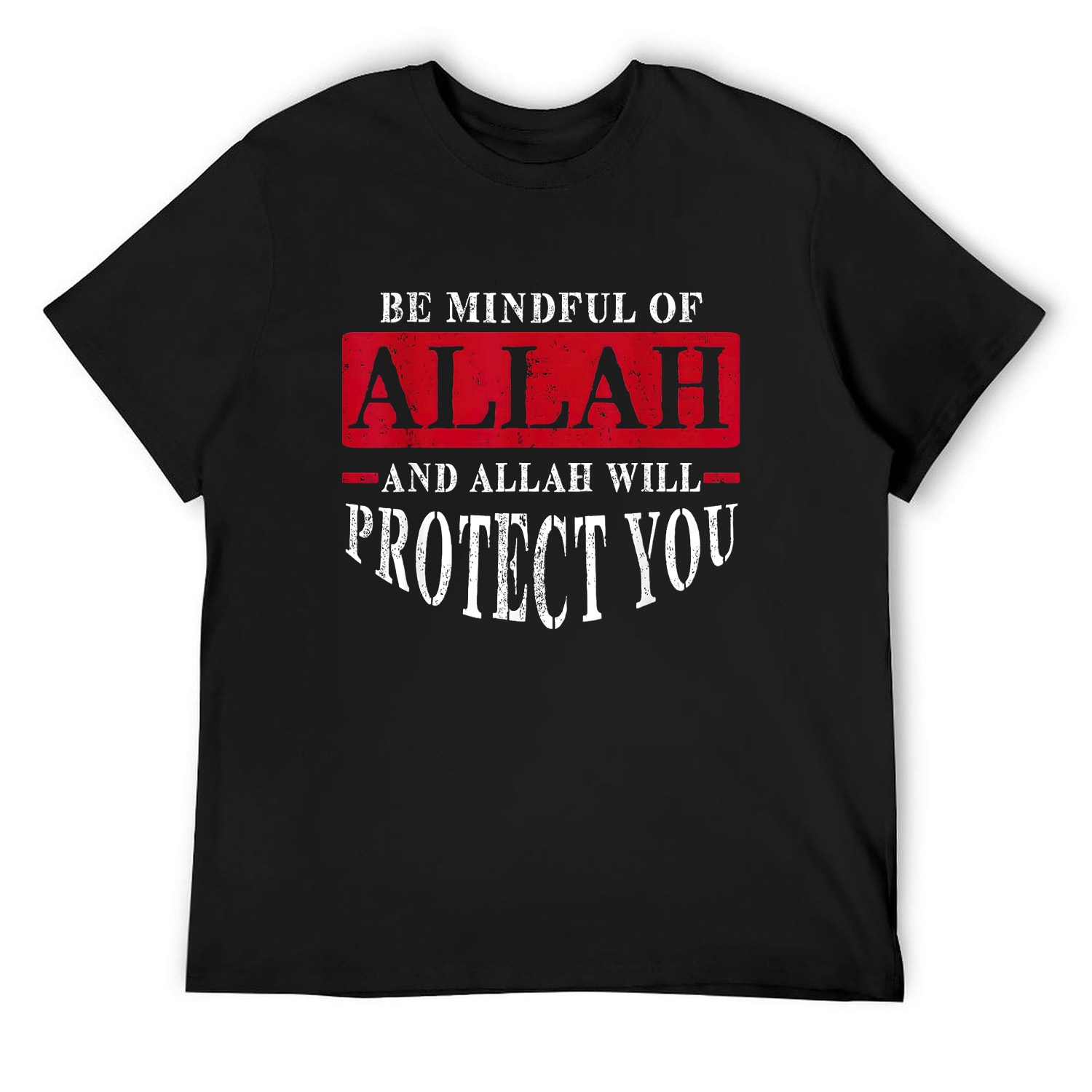 Mens Allah Will Protect You Religion Islam Muslim Prayer Mat T-Shirt ...