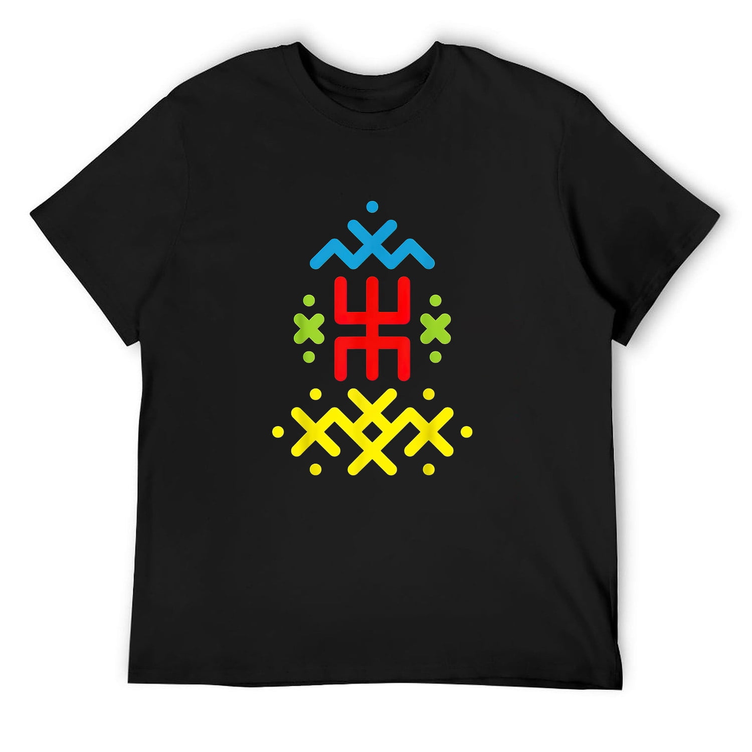 Mens Amazigh Yaz Motifs Flag Berbers Moroccan Algerian Tunisian T-Shirt ...