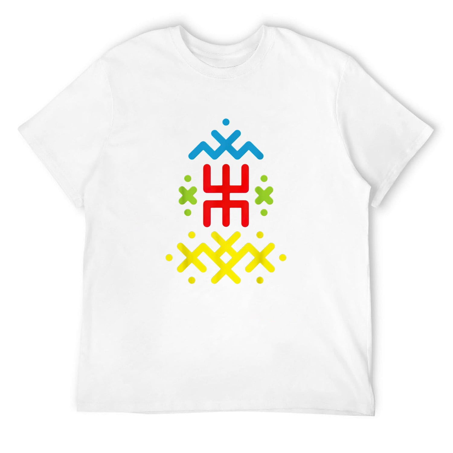 Mens Amazigh Yaz Motifs Flag Berbers Moroccan Algerian Tunisian T-Shirt ...