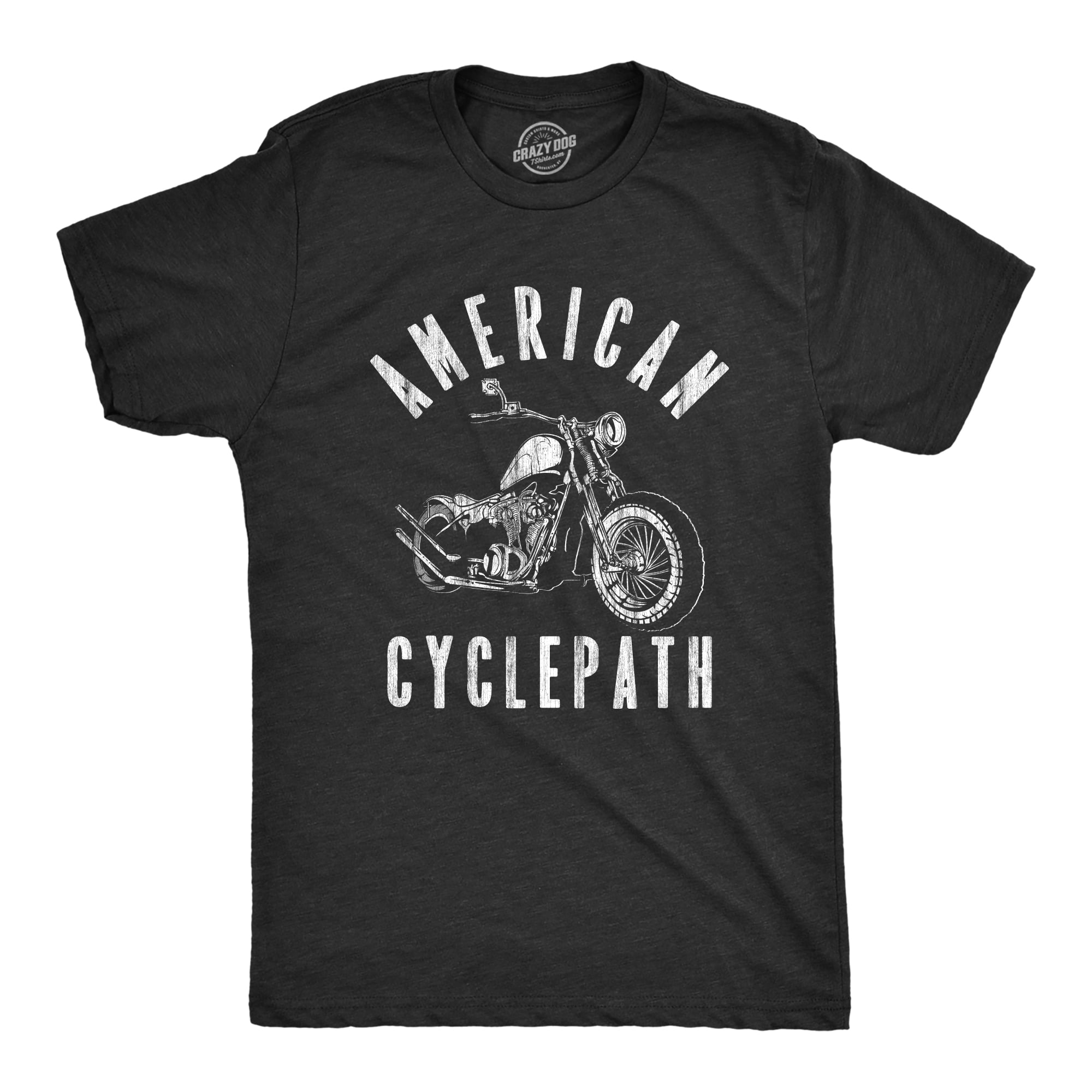Mens American Cyclepath T Shirt Funny Insane Motorcycle Riding Tee for ...