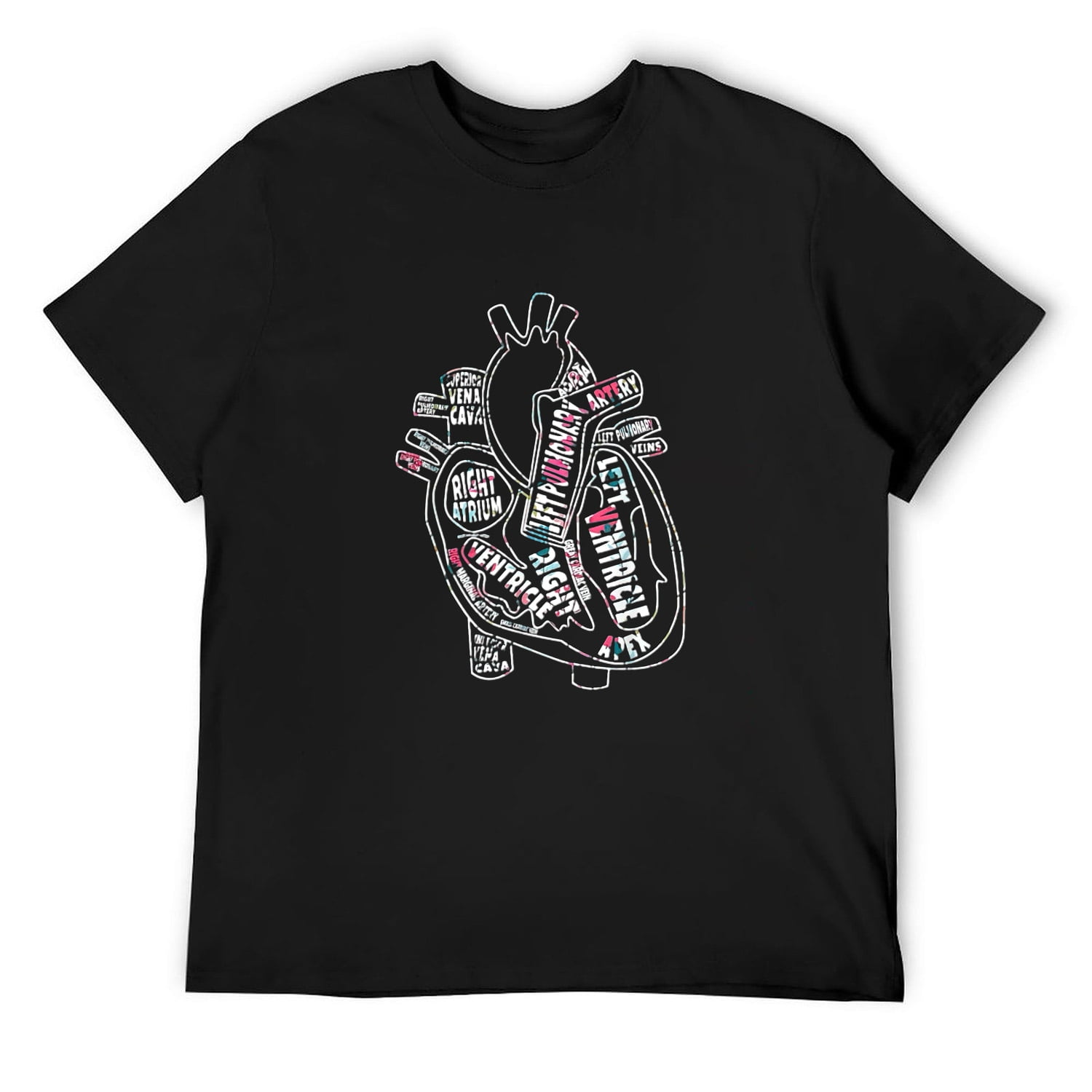 Mens Anatomical Heart Cardiac Nurse Parts Of Heart Cardiac Nurse T ...