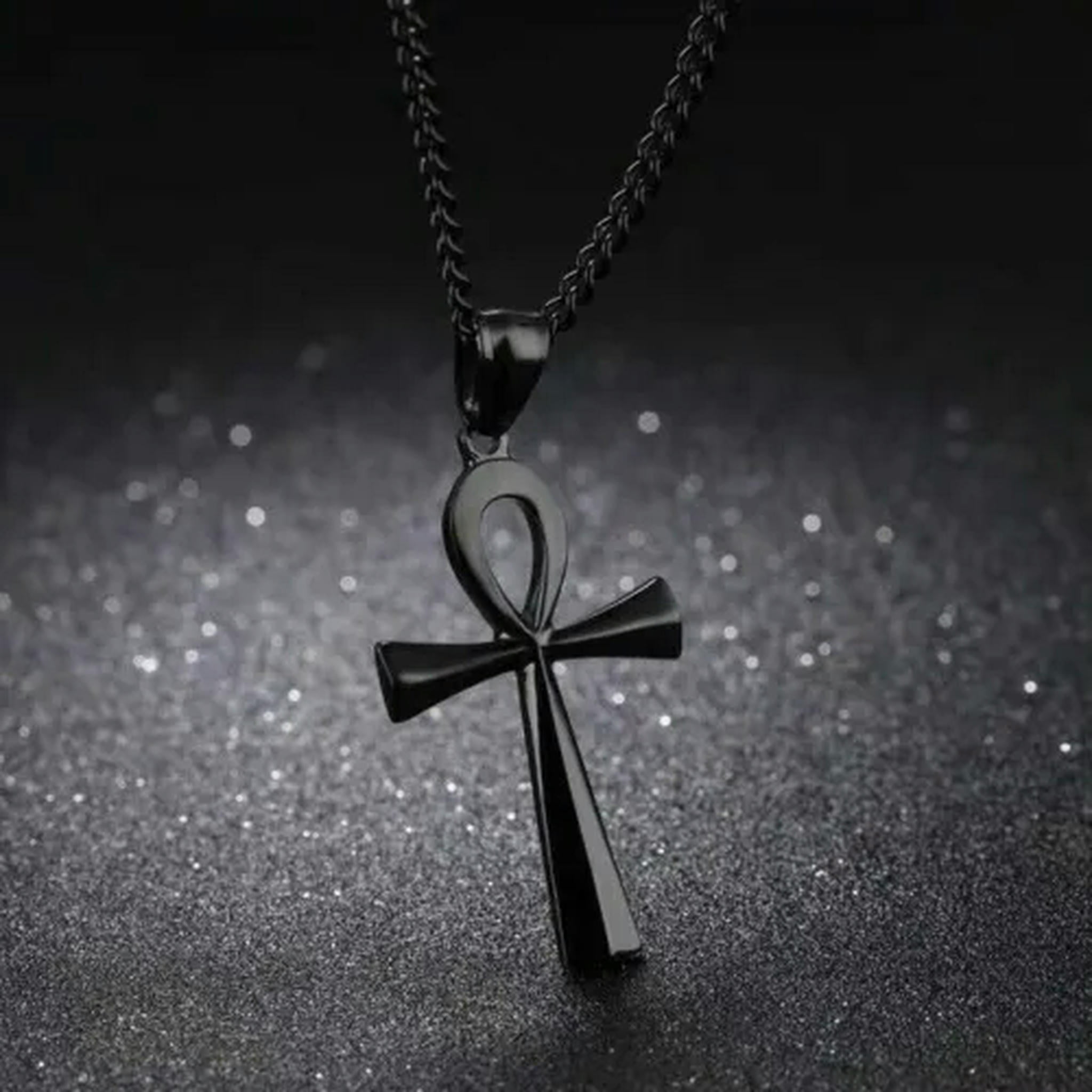 Mens Ancient Egyptian Ankh Cross Pendant Necklace Hip Hop Jewelry Chain ...