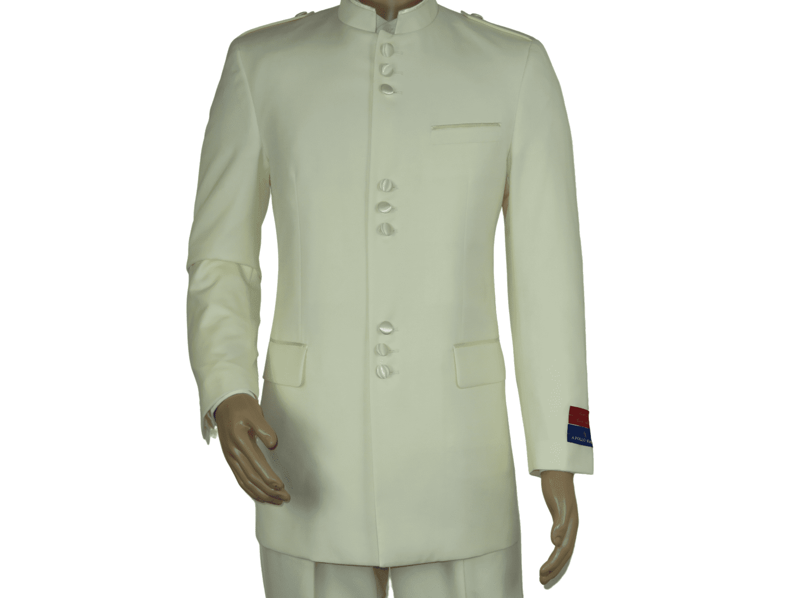 Mens Apollo King Banded Collarless suit Chinese Mandarin Wide leg AG97 ...