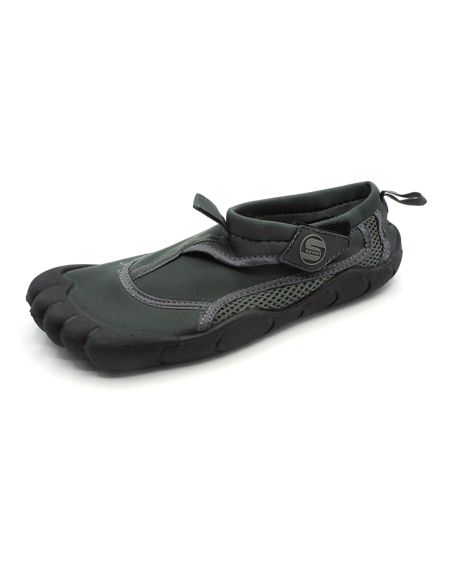 Mens Aqua Sock Wave Water Shoes with Toes- Waterproof Slip-Ons for Pool ...