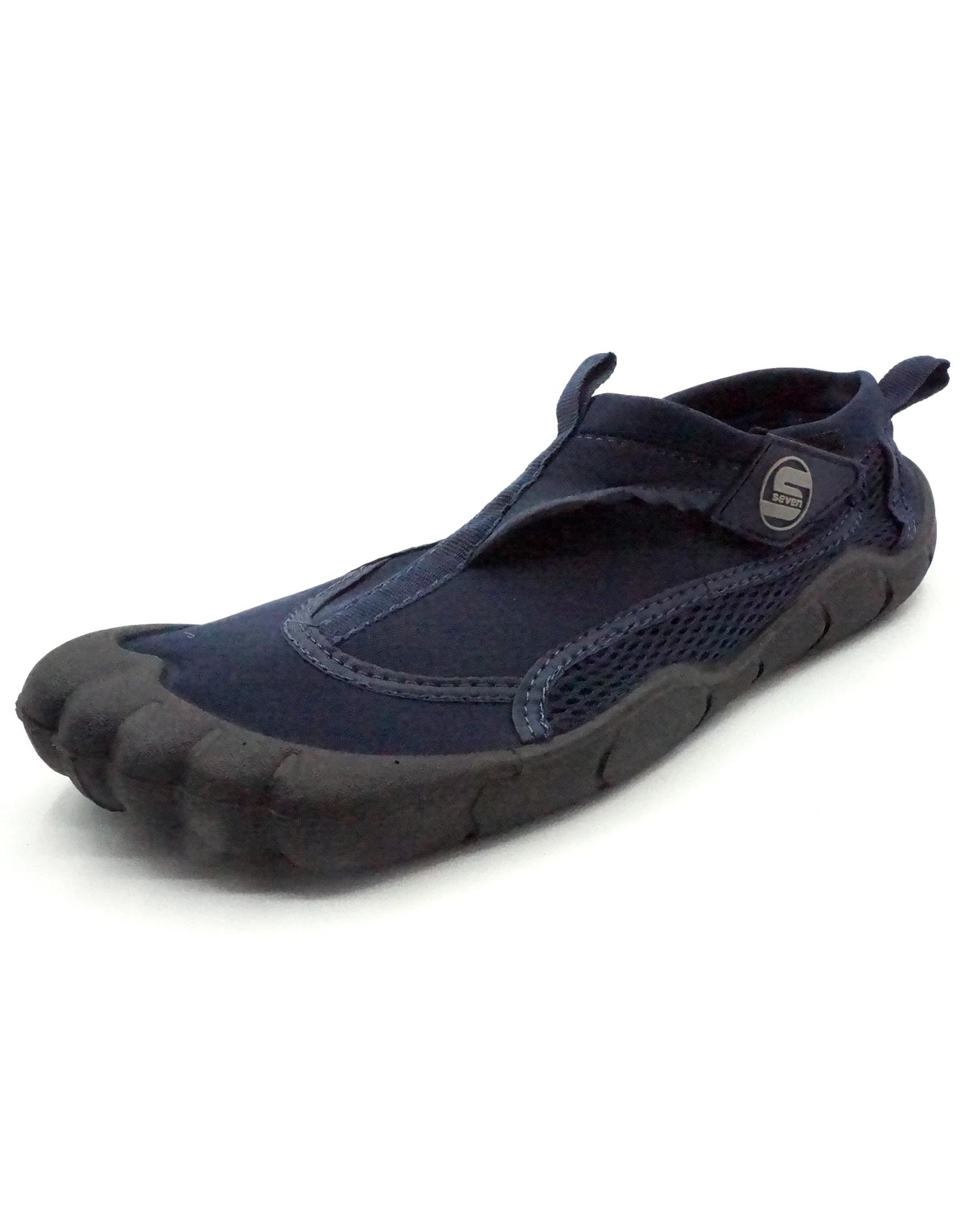 Mens Aqua Sock Wave Water Shoes with Toes- Waterproof Slip-Ons for Pool ...