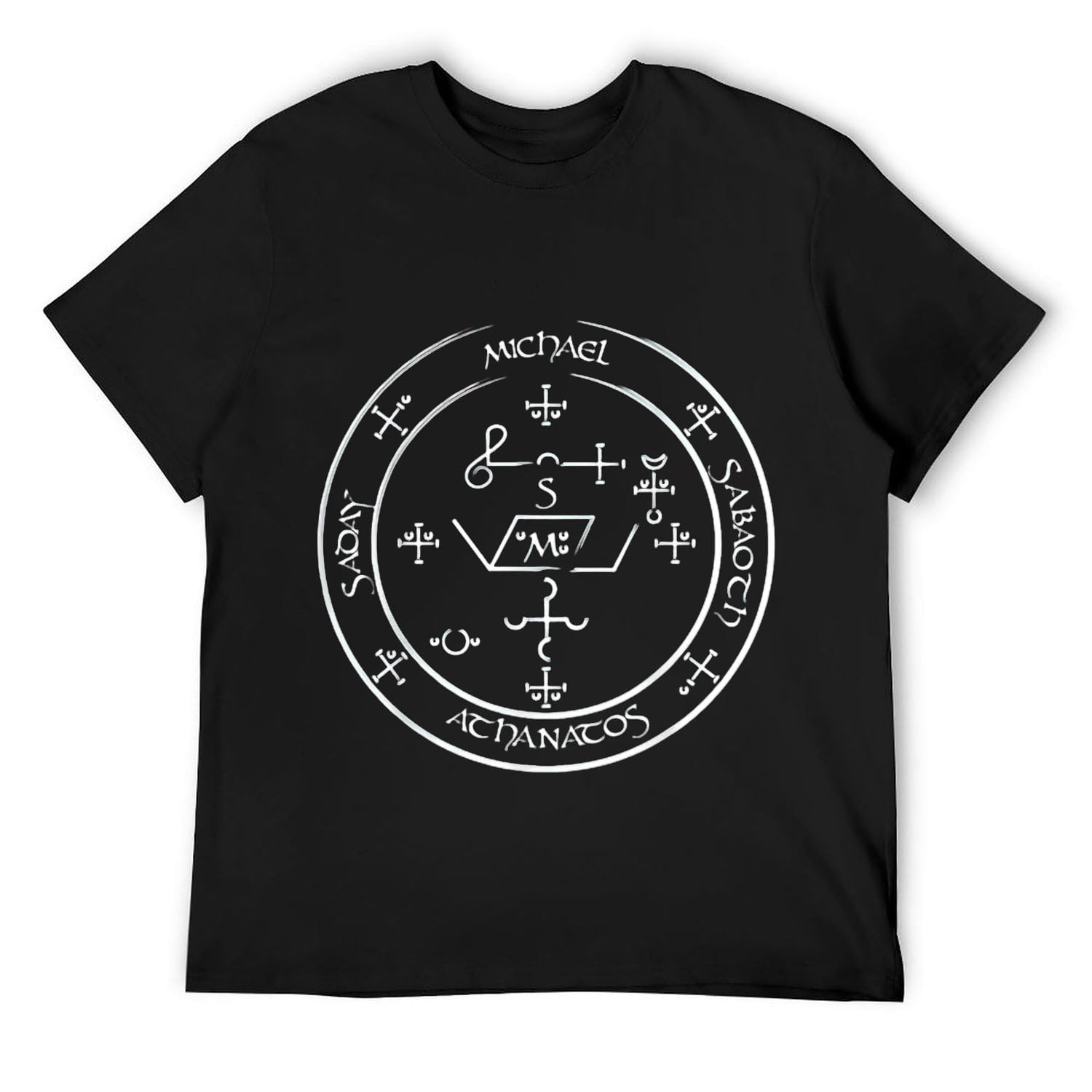 Mens Archangel Michael Sigil - Seal of Archangel Michael T-Shirt Black ...