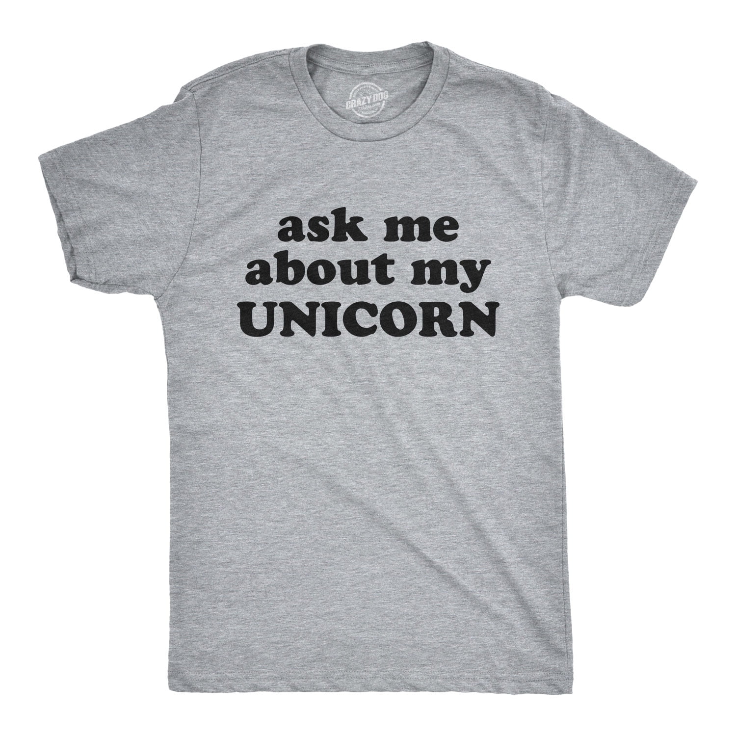Mens Ask Me About My Unicorn Flip Up T Shirt Funny Mythical Horse Tee ...
