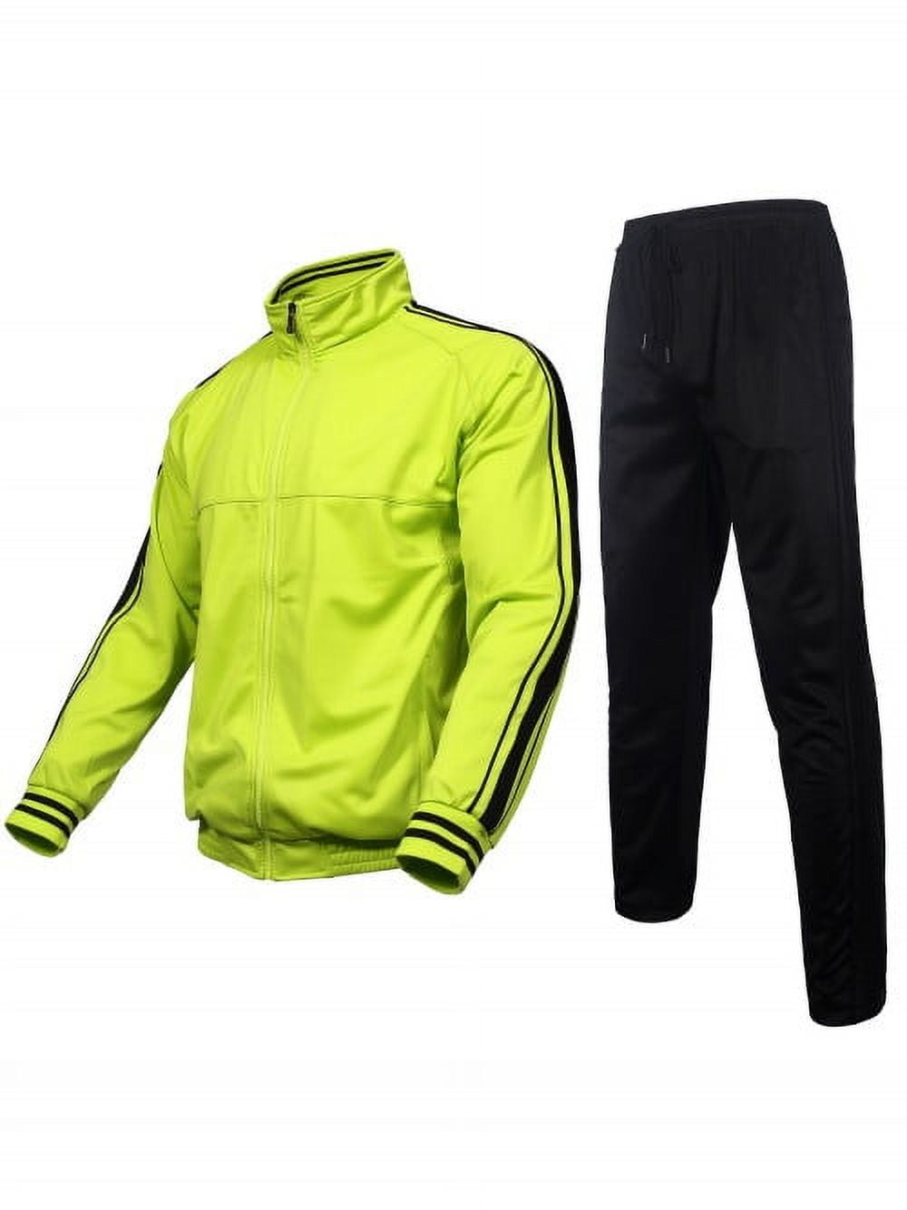 Mens Athletic 2 Piece Tracksuit Sets Casual Jogging Suits Full Zip ...