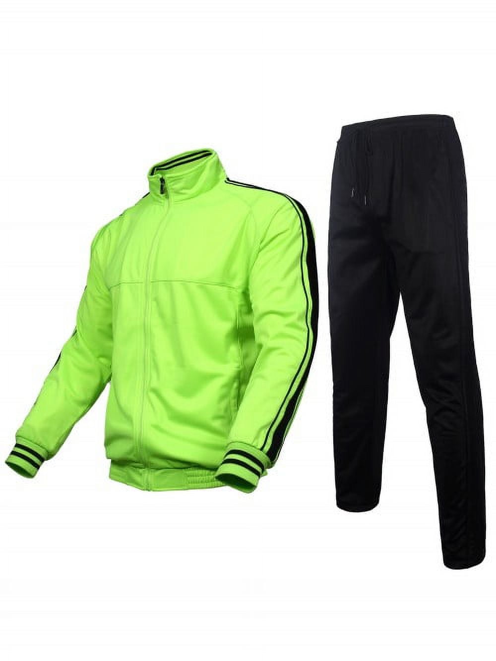 Mens Athletic 2 Piece Tracksuit Sets Casual Jogging Suits Full Zip ...